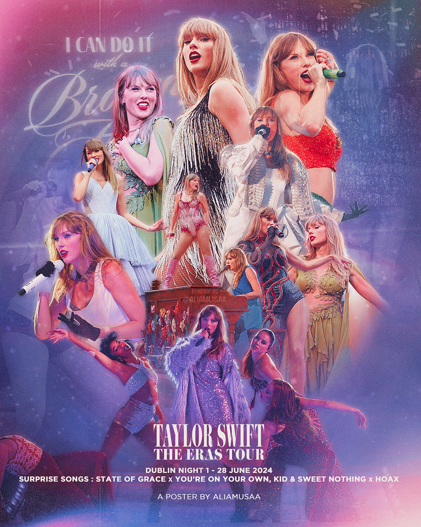 taylor swift - the eras tour - dublin night 1 - poster – Musaa Studios